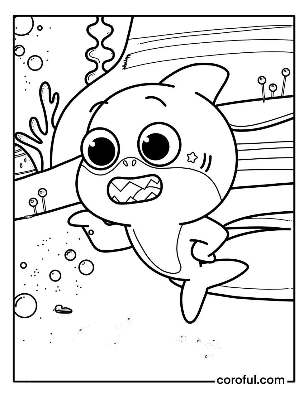 Baby Shark Coloring Pages | Coroful