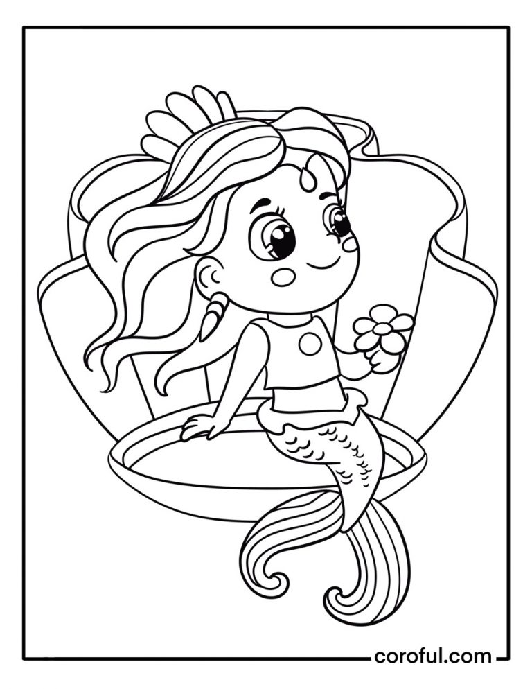 Mermaid Coloring Pages | Coroful