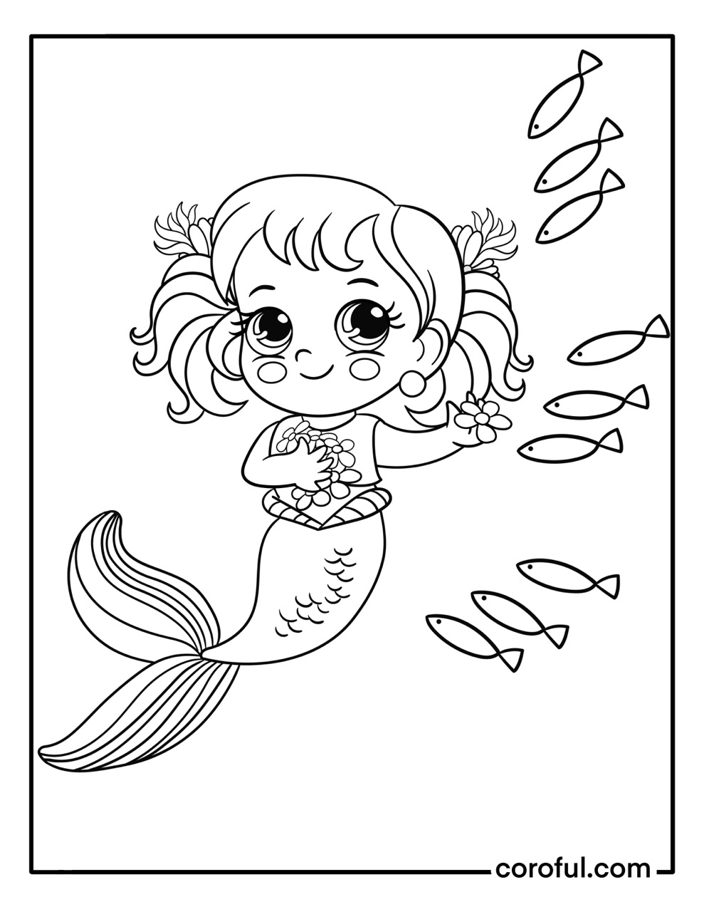 Mermaid Coloring Pages | Coroful